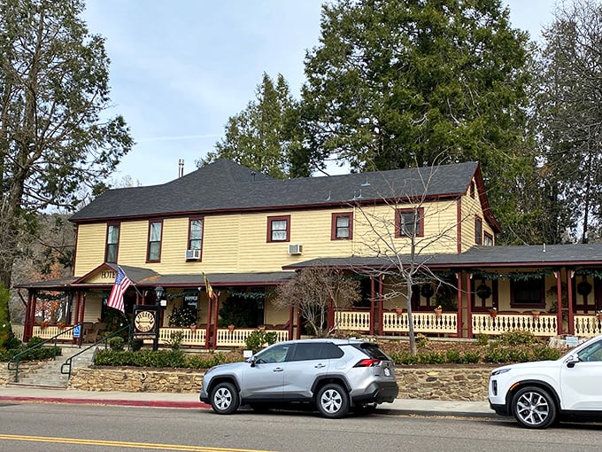 You can almost feel the history at Julian's old hotel, a place of quiet comfort nestled among the trees.