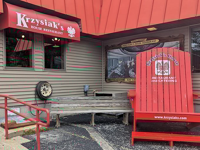 Krzysiak's distinctive red roof signals comfort food ahead. Polish specialties may be famous, but don't sleep on that chicken!