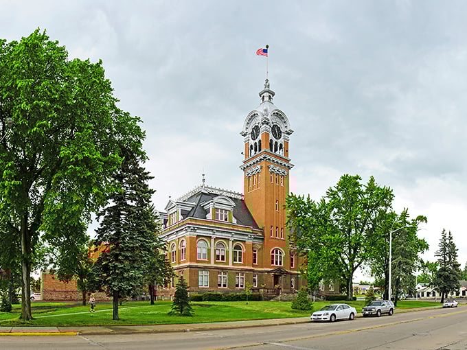 Merrill’s stately courthouse towers above the trees, a proud symbol of a community built on tradition and trust