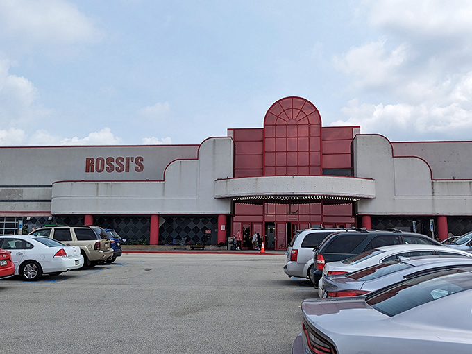 Rossi's impressive facade promises climate-controlled treasure hunting regardless of Pittsburgh's sometimes challenging weather.