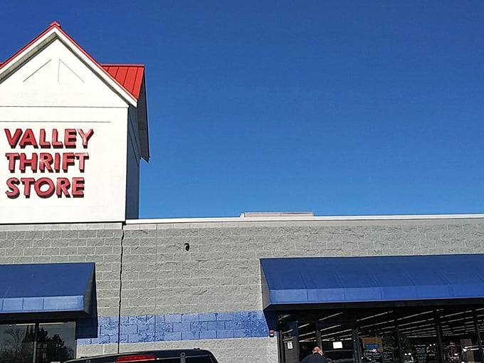 Valley Thrift Store's distinctive clock tower stands like a beacon for bargain hunters across Cincinnati.