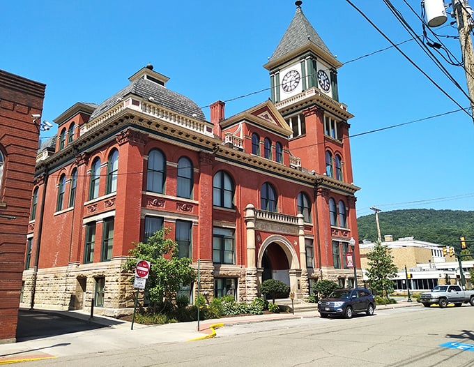Classic courthouse architecture anchors a community where justice and affordability both still have meaning.