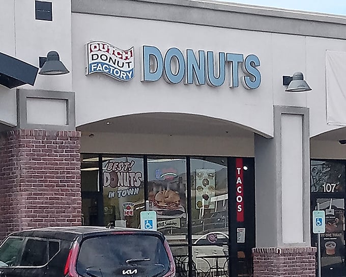 That "best donuts in town" claim on the window? Locals say it's not bragging if it's true.