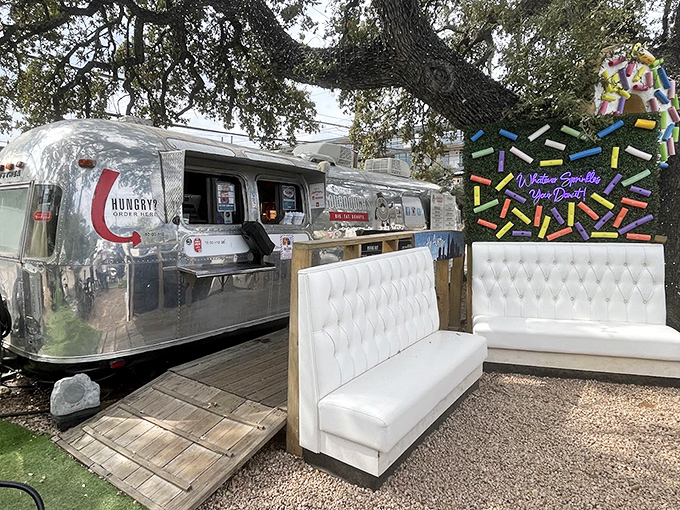 The vintage Airstream housing Gourdough's creates the perfect Instagram backdrop for your donut adventures.