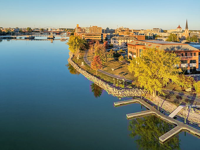 Green Bay's bridge frames the city like a perfect postcard—connecting neighborhoods while offering stunning views that even non-Packers fans can appreciate.