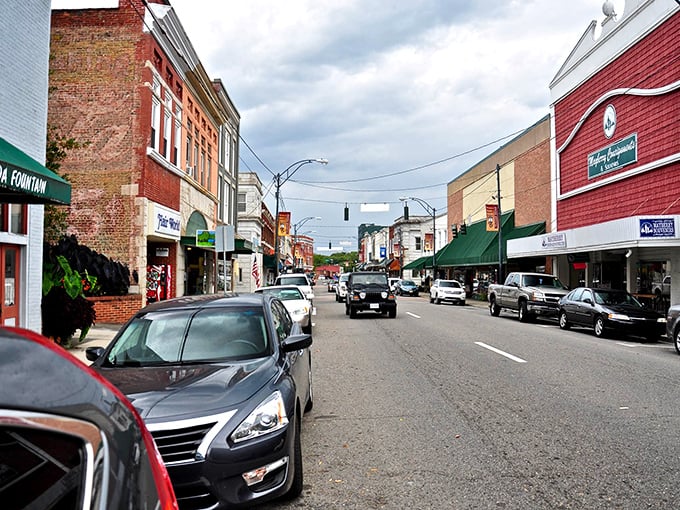 Classic downtown architecture houses shops that remember when customer service actually mattered.