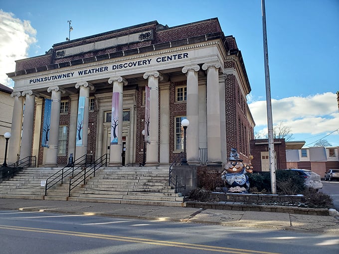 Small-town squares and brick buildings create the perfect setting for Punxsutawney’s beloved groundhog and his famous weather prediction.