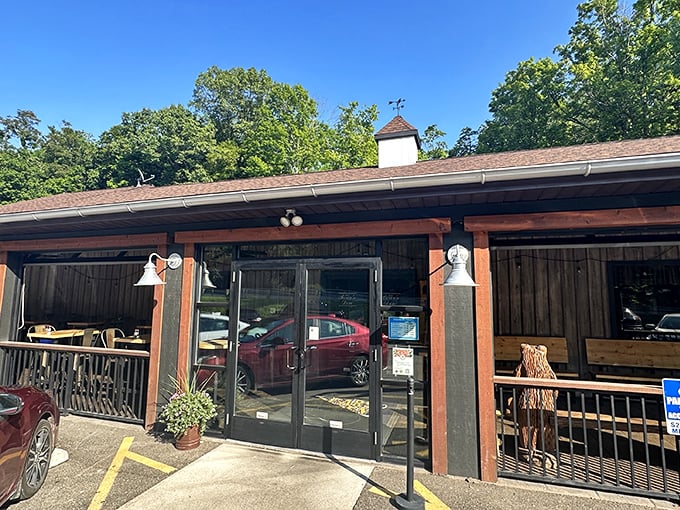 Rustic cabin charm meets serious steak expertise in Cambridge's most beloved wilderness-themed dining destination.