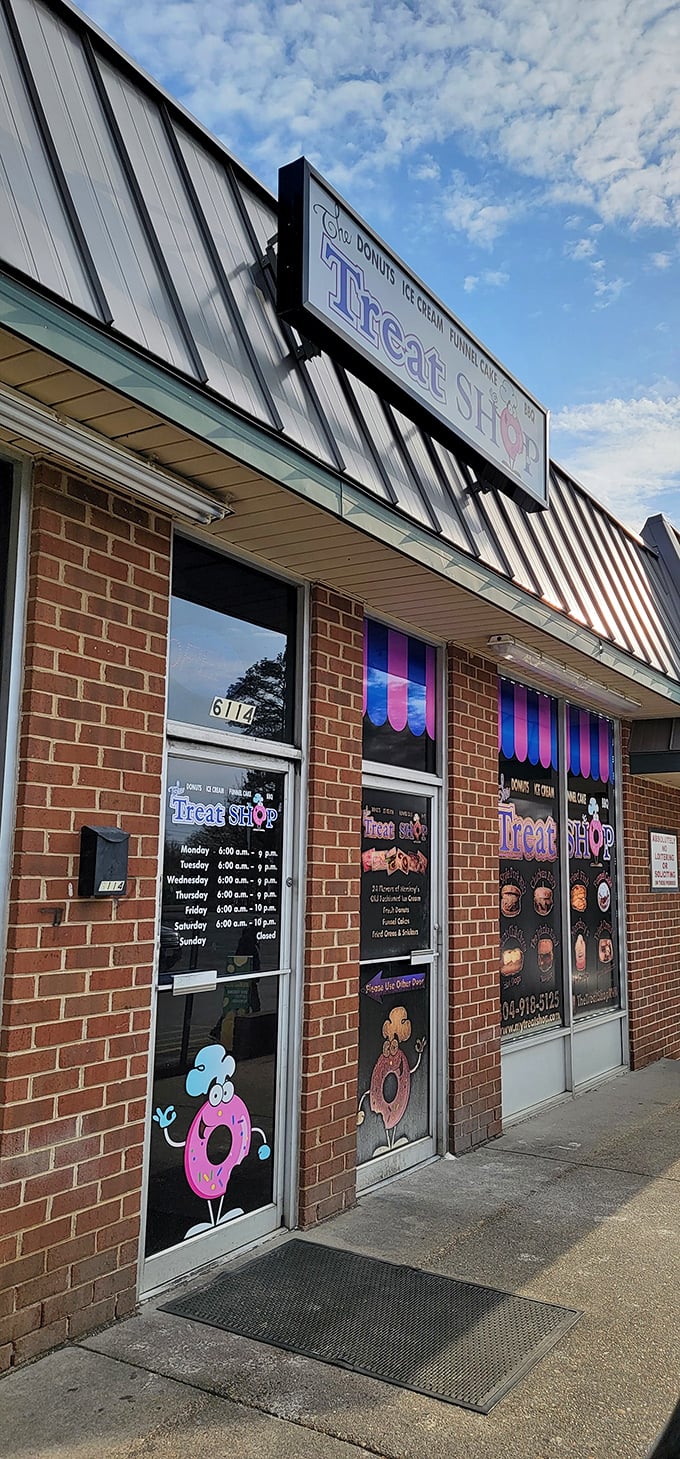 The colorful storefront practically radiates joy - like a rainbow made of sugar and happiness.