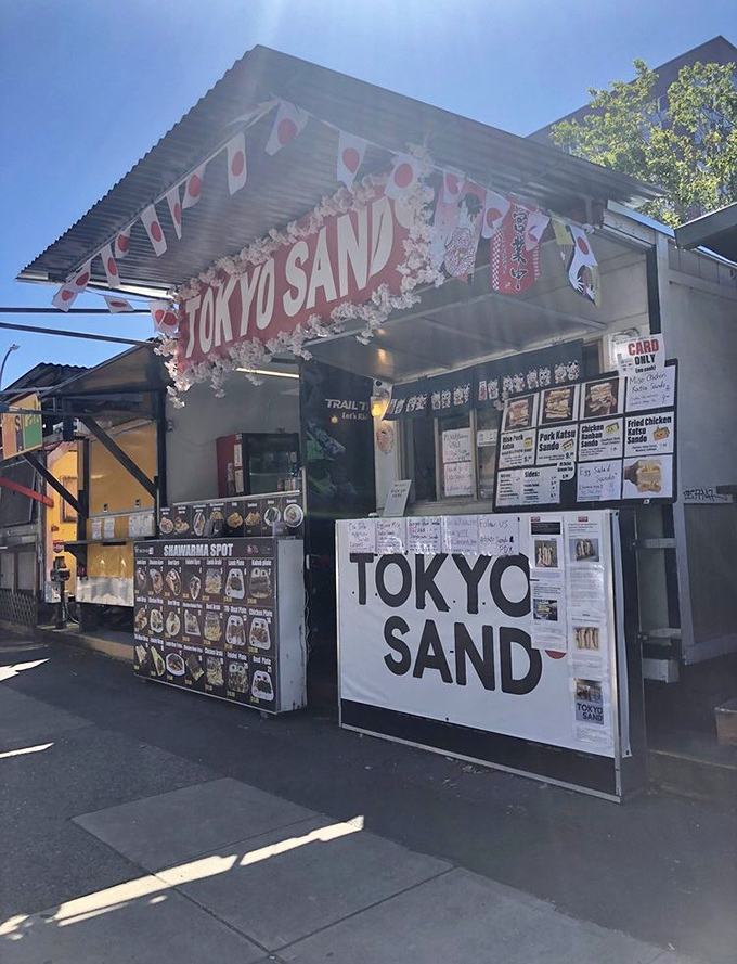 Cherry blossoms and sandos - where East meets West meets your hungry stomach. 