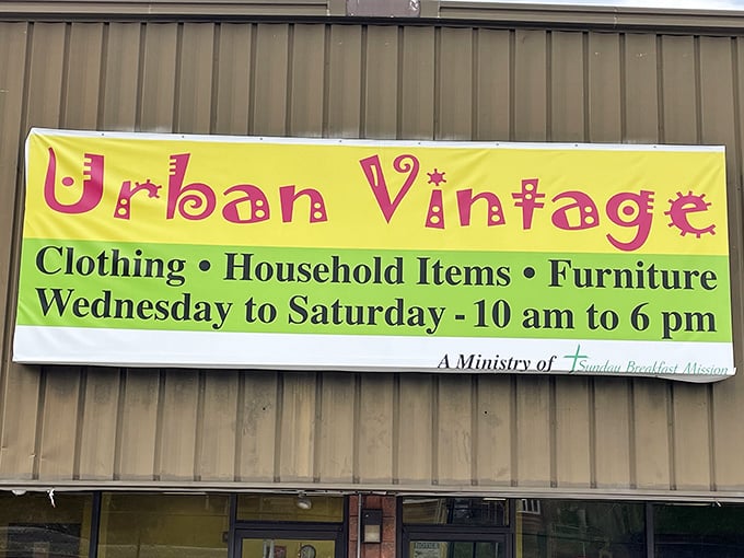 That cheerful banner promises Wednesday through Saturday adventures in affordable fashion and household finds for everyone.