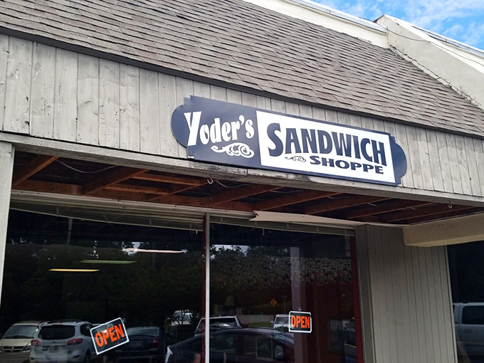 Simple wooden siding and an unpretentious sign – Yoder's is the sandwich equivalent of comfort food. This place doesn't need fancy decor when the sandwiches speak volumes.