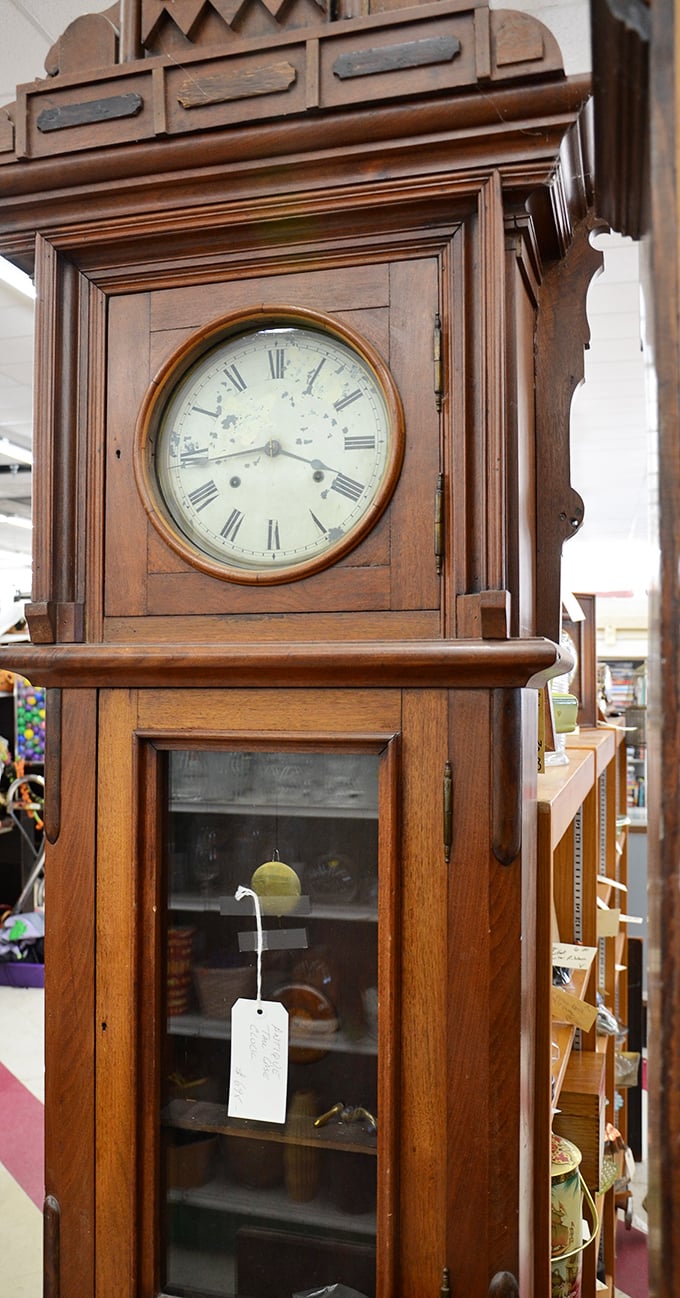 This grandfather clock doesn't just tell time – it tells stories of generations who actually knew how to read analog clocks.