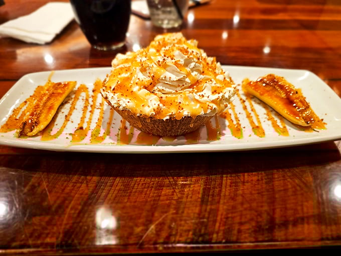 This banana cream pie doesn't just end a meal—it provides the kind of sweet finale that makes you contemplate ordering a second dessert.