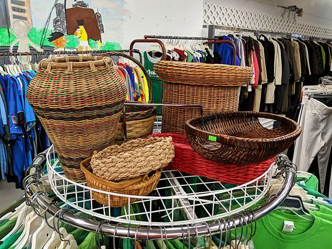 Basket case? More like basket paradise! These woven wonders await new lives as planters, storage, or that boho wall display you've been planning.