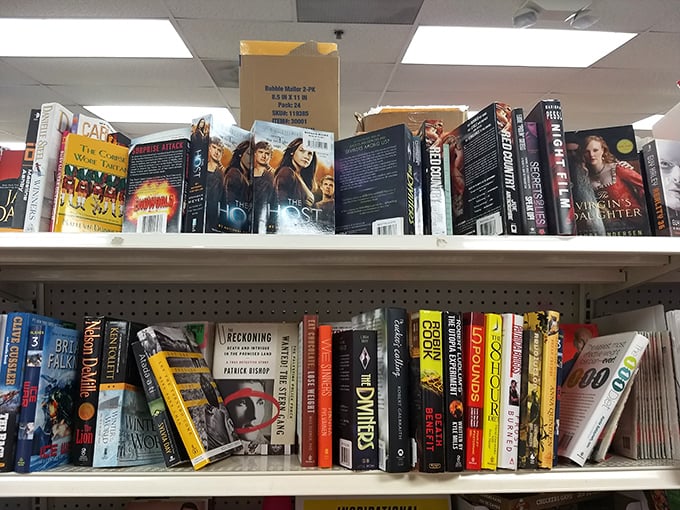 Literary treasures hiding in plain sight—bestsellers and beach reads await new homes at prices that make bookstore owners weep into their lattes.