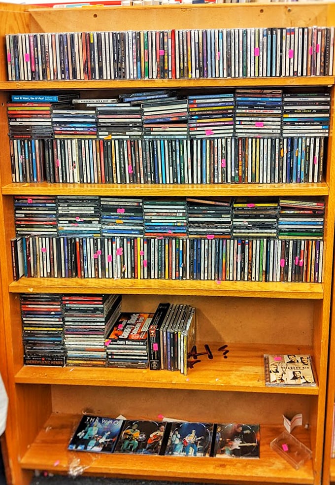 Music archaeology at its finest. Dig through these CD stacks and unearth that album you haven't heard since your car had a cassette player.