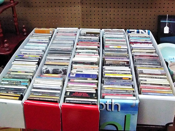 Remember when music came in plastic boxes? This cassette collection is a mixtape lover's dream, each case a time capsule of road trips past.