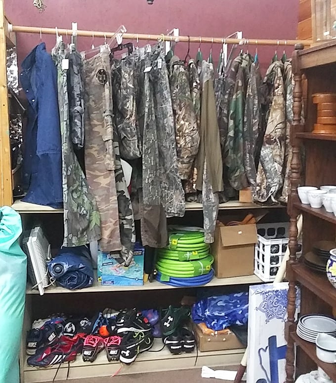 The hunting and outdoor section speaks to Wisconsin's deep connection with nature. Those camo patterns have stories of dawn deer stands to tell.