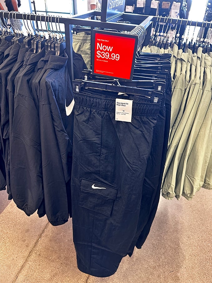 Athletic wear priced to move faster than you probably will while wearing it—the ultimate souvenir for aspirational fitness enthusiasts.