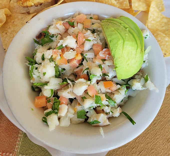 Fresh ceviche that tastes like the ocean decided to throw a party in your mouth.