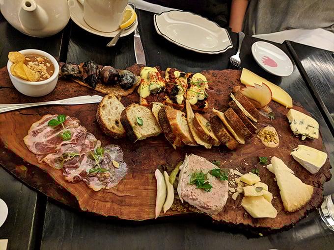 This charcuterie board isn't just a meal—it's a guided tour through Wisconsin's finest meats and cheeses, no passport required.