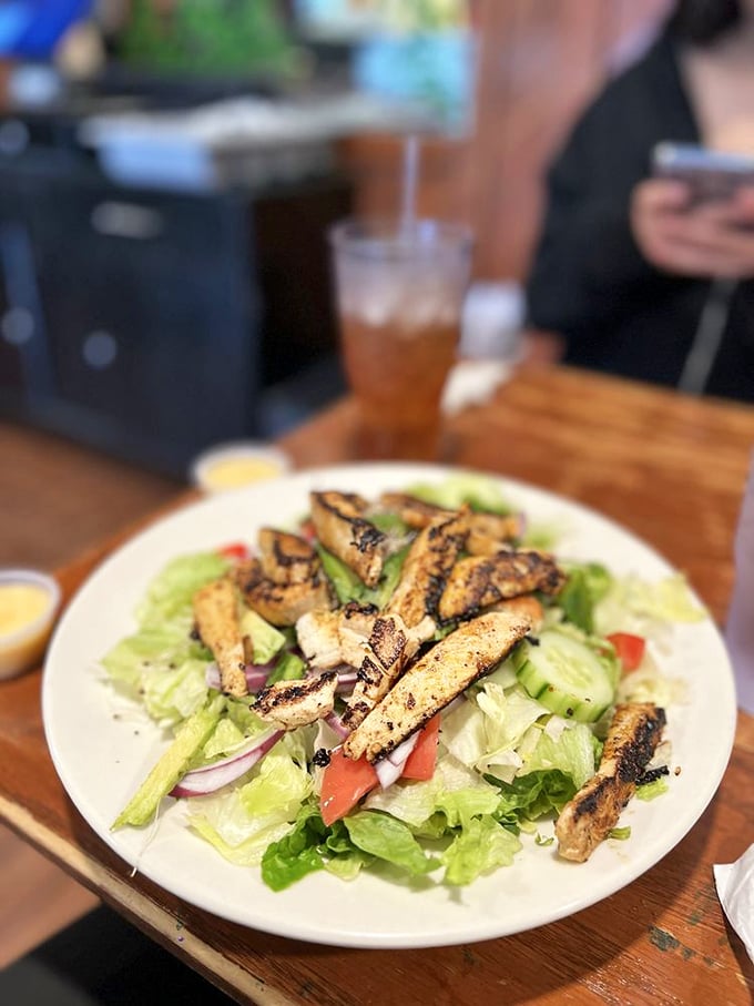 This grilled chicken salad proves that "eating light" doesn't mean sacrificing flavor—it's the lunch option that leaves you satisfied, not deprived.