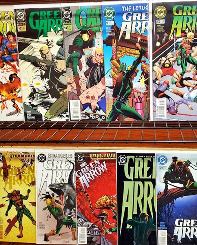 Comic book time machines. These Green Arrow issues aren't just reading material—they're portals to simpler times when heroes wore tights and problems were solved in 32 pages.