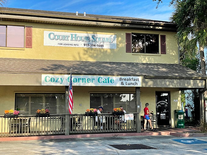 The Cozy Corner Cafe embodies its name perfectly—a neighborhood breakfast spot where regulars don't need menus and newcomers become regulars after one visit.