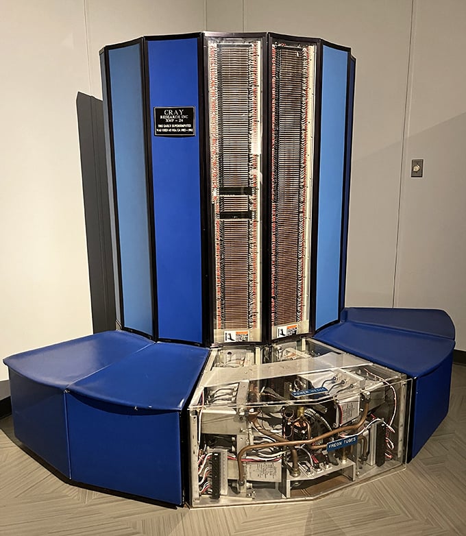 The iconic Cray supercomputer - when blue was beautiful and processing power required its own zip code.