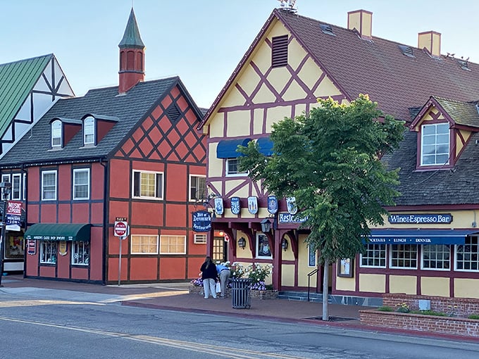A rainbow of Danish-inspired buildings houses restaurants serving everything from aebleskiver to wine flights. Calories don't count when consumed in another country—even a pretend one. 