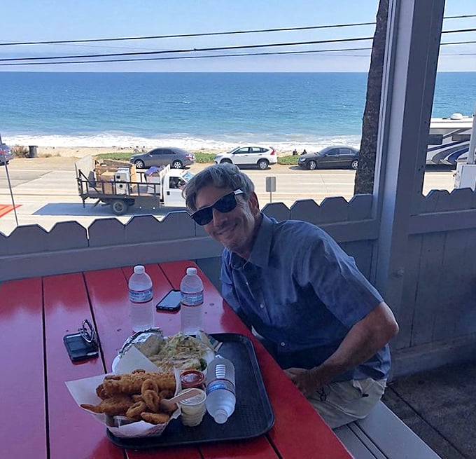 Ocean views and fried seafood—the California equivalent of winning life's lottery without having to pick any numbers.