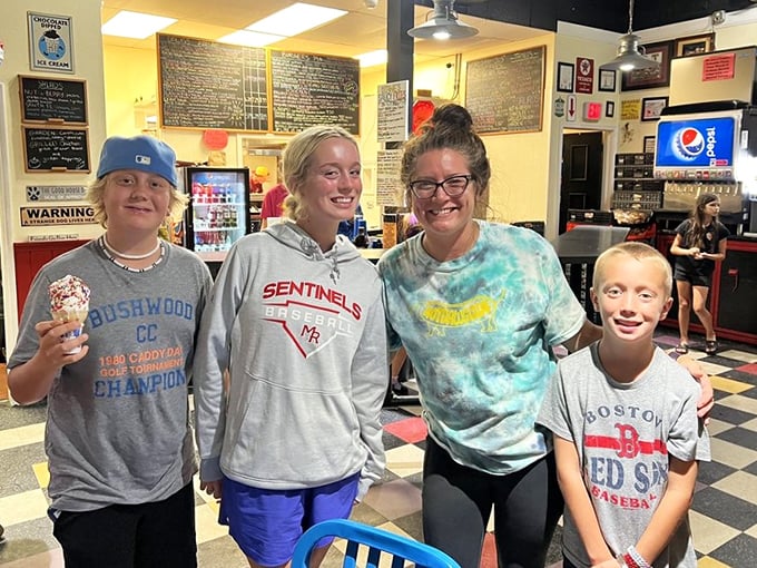 Happy faces in their natural habitat—the universal language of good food bringing people together under one roof.