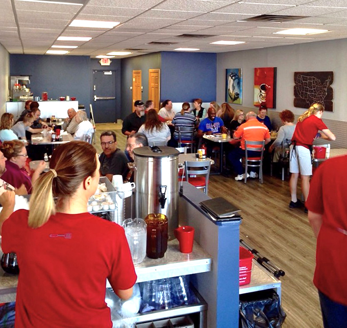 Weekend mornings at Delaney's—where Westerville gathers to solve the world's problems over coffee and pancakes. The buzz of conversation is the secret ingredient.