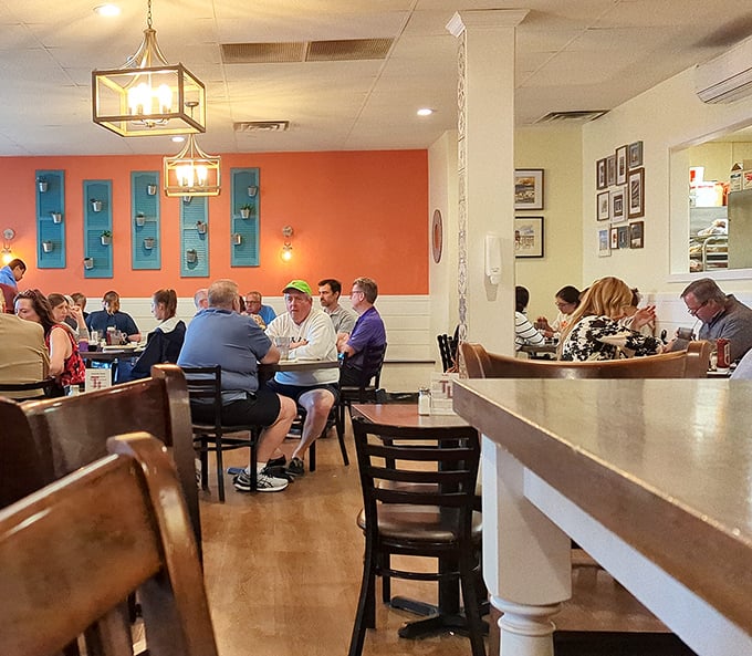 The true measure of a great local spot: tables filled with people who look like they've been coming here since before you knew what brunch was.