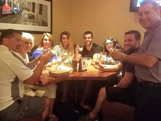 The true test of any restaurant – happy faces around the table, glasses raised in celebration of good food and better company.