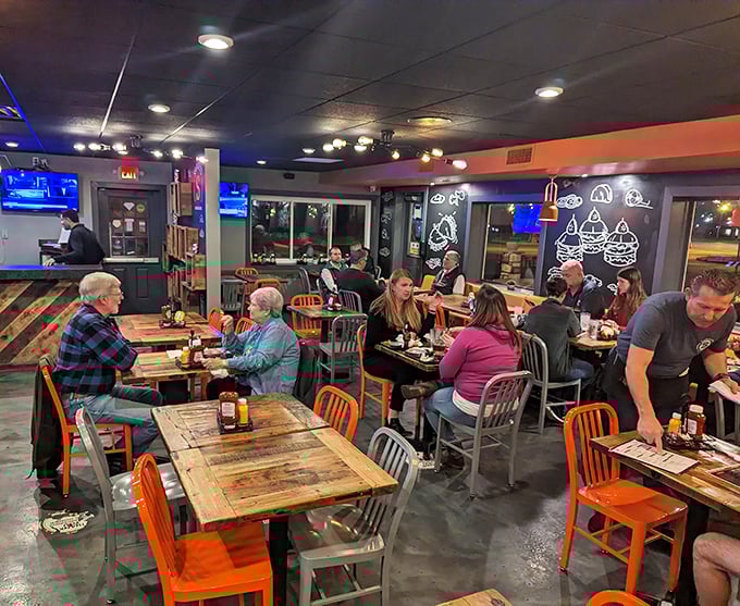 The dining room buzzes with the universal language of good food – satisfied smiles and the occasional "you've got to try this."