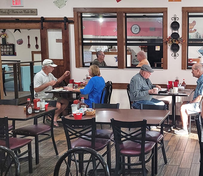 The dining room hums with the satisfied murmurs of locals who've discovered what visitors are still searching for – authentic Florida flavor.