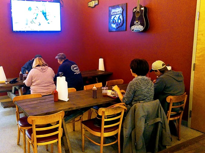 The dining room doubles as a time machine—transporting you to a place where phones are forgotten and the only notification that matters is "Your order is ready."