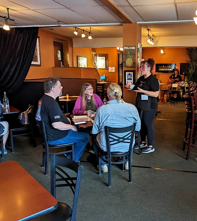 When servers approach with genuine smiles, you know you're not just a customer—you're a welcome guest. The warm atmosphere rivals the food for main attraction.