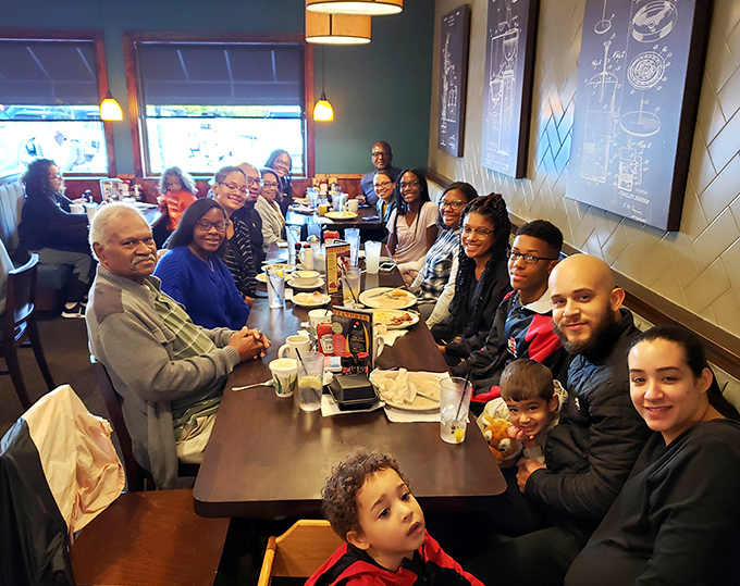 The true measure of a great diner: tables filled with multi-generational families sharing meals and making memories together.
