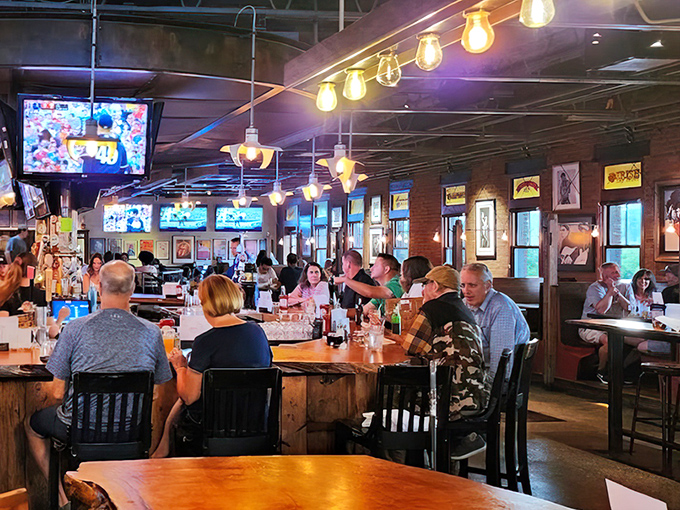 The dining room buzzes with that magical energy that happens when good food meets good company. Every table tells a different story, all with the same happy ending.