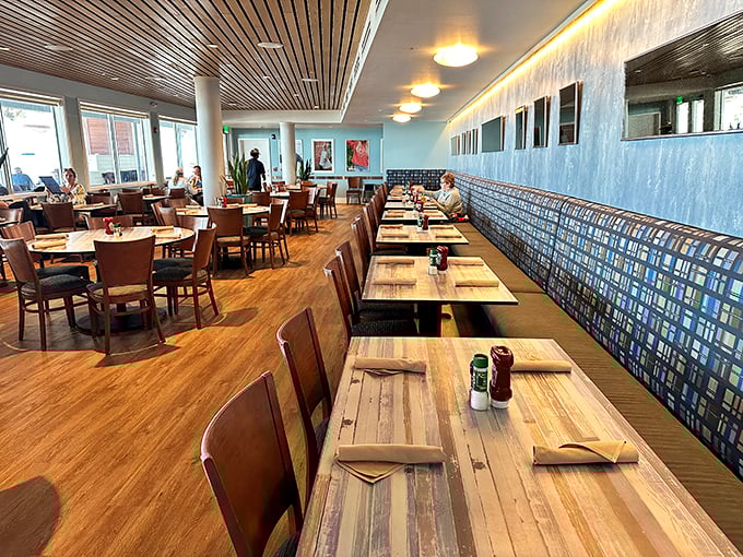 Clean lines, natural light, and tables positioned for maximum Gulf-gazing – they've mastered the art of coastal dining ambiance.