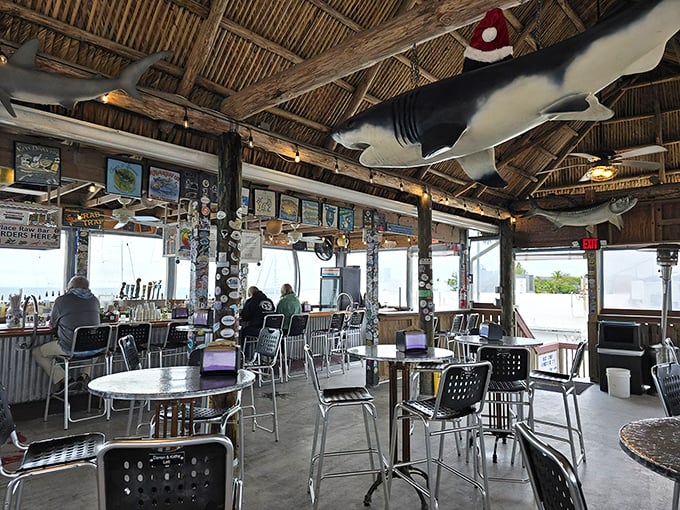Outdoor dining with water views where every meal feels like a mini-vacation from everyday life stress.