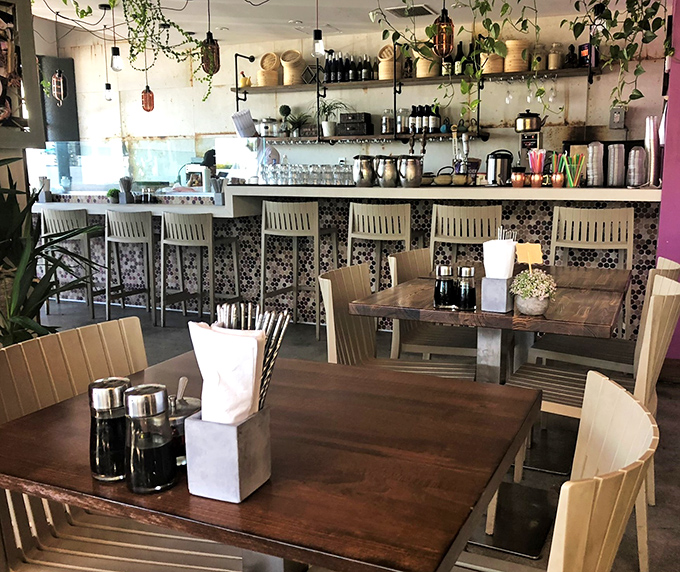 The bar area feels like the cool apartment of that friend who always knows where to find the best food in town.