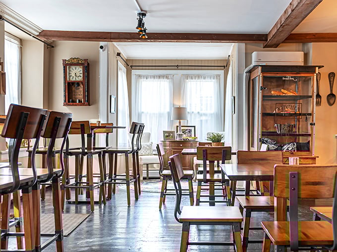 The dining area balances rustic charm with modern comfort—like your stylish friend's country house where calories somehow don't count.