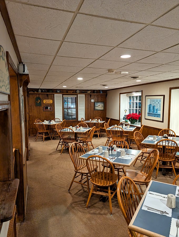 A dining room where every table feels like the best seat in the house, bathed in natural light from windows that frame the day.
