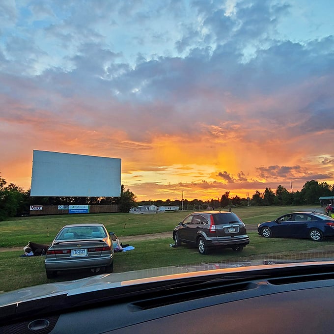 The golden hour at Starlight transforms ordinary cars into private viewing lounges with the best ceiling imaginable—Pennsylvania's open sky.