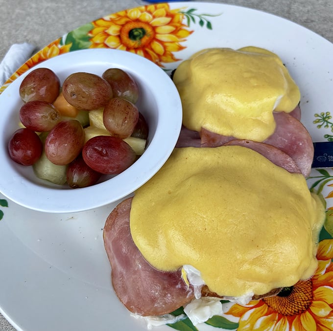 Eggs Benedict: the breakfast equivalent of putting on a tuxedo. Silky hollandaise cascading over Canadian bacon like a yellow waterfall.