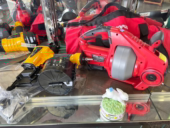 Tools that could build a civilization—or at least fix your plumbing—await the DIY hero who knows the difference between these mysterious red devices.